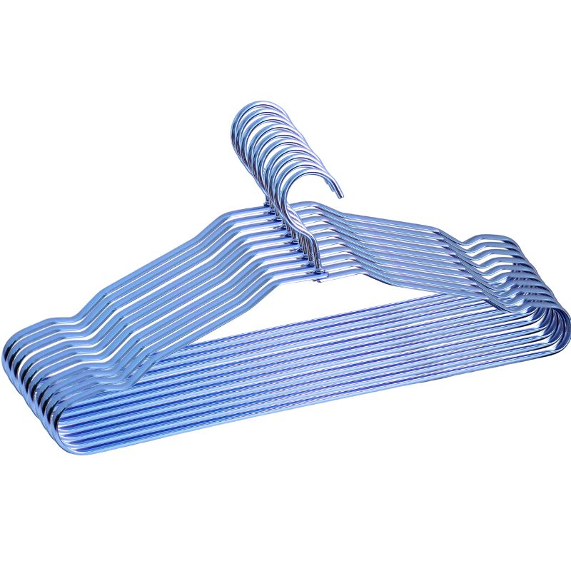 SET OF 10 METALLIC BLUE HANGERS