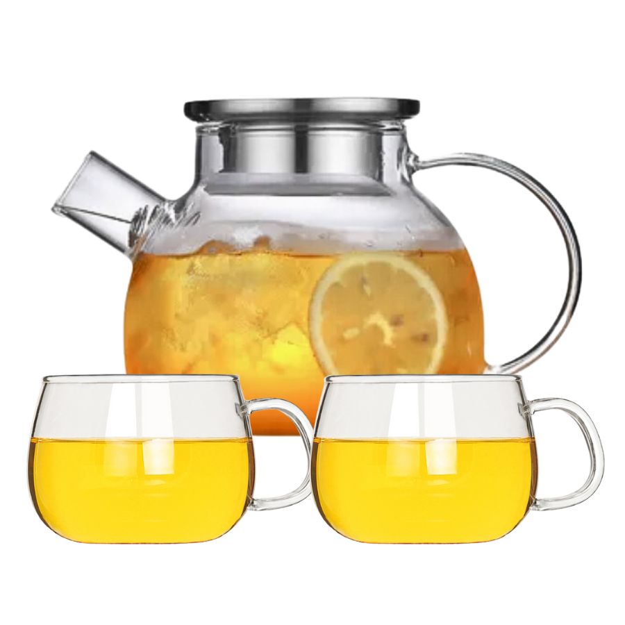 1L ARTISAN GLASS TEAPOT SET