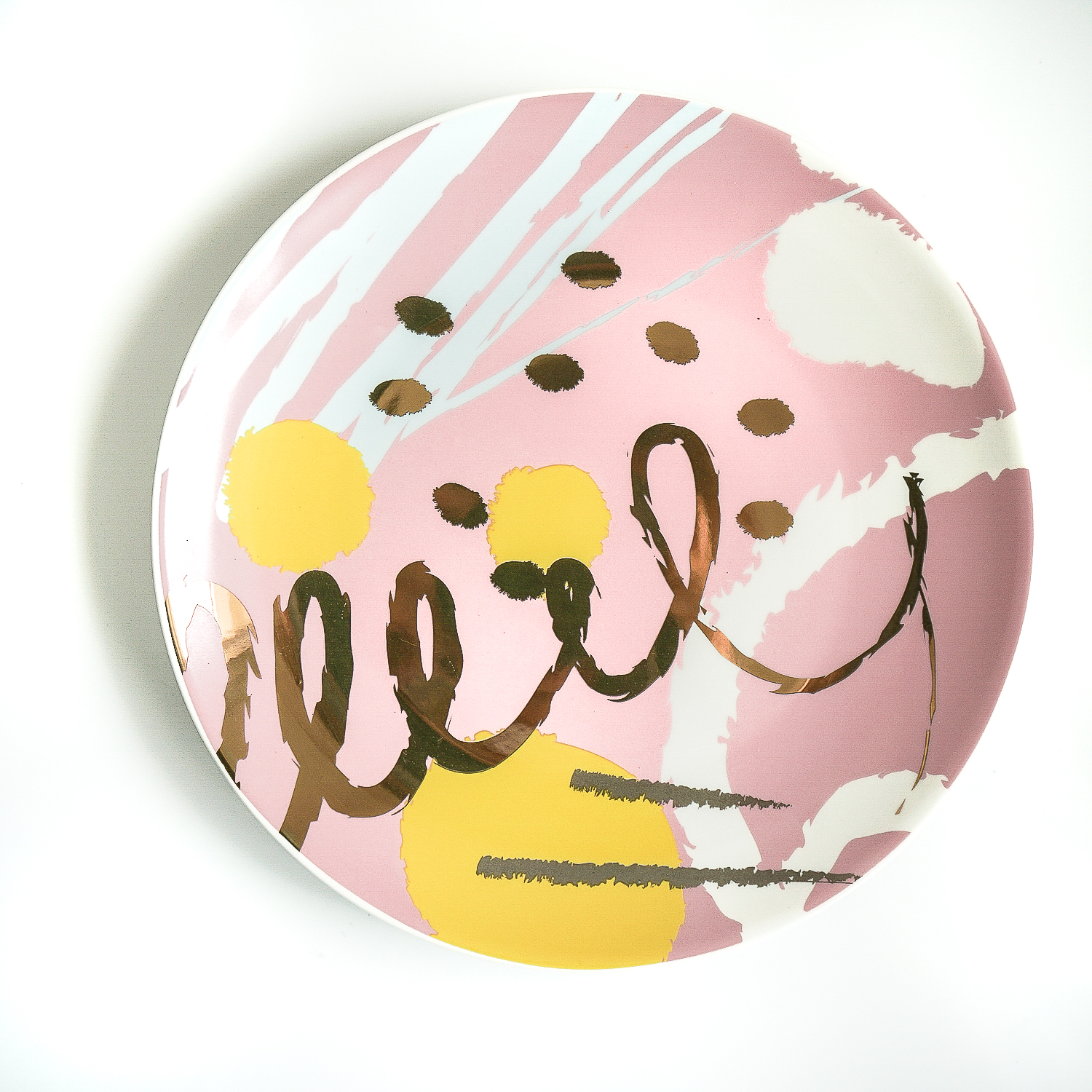 PINK ABSTRACT PLATE | TRUFFULA FOREST