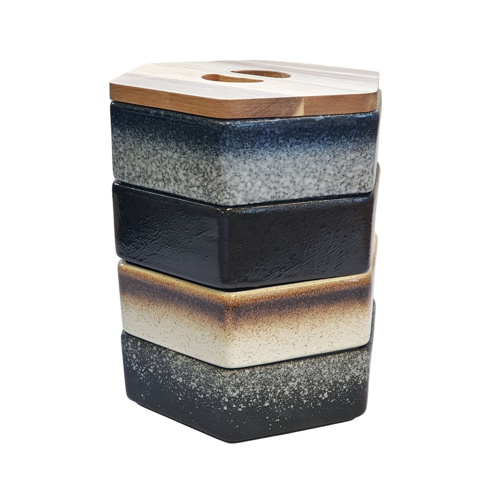 ZAKKA CERAMIC SNACK BOX - HEXAGON
