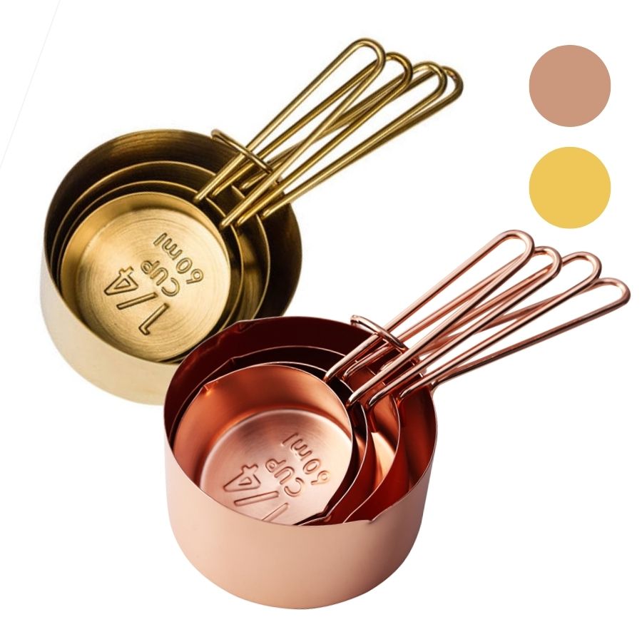 4-PCS GOLD MEASURING SCOOPS