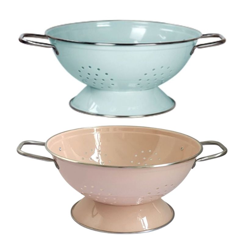LARGE ROSE GOLD METALLIC COLANDER