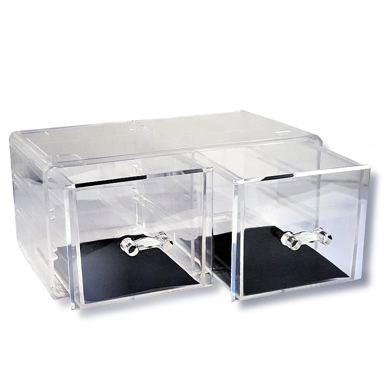 DOUBLE DRAWER ACRYLIC STORAGE